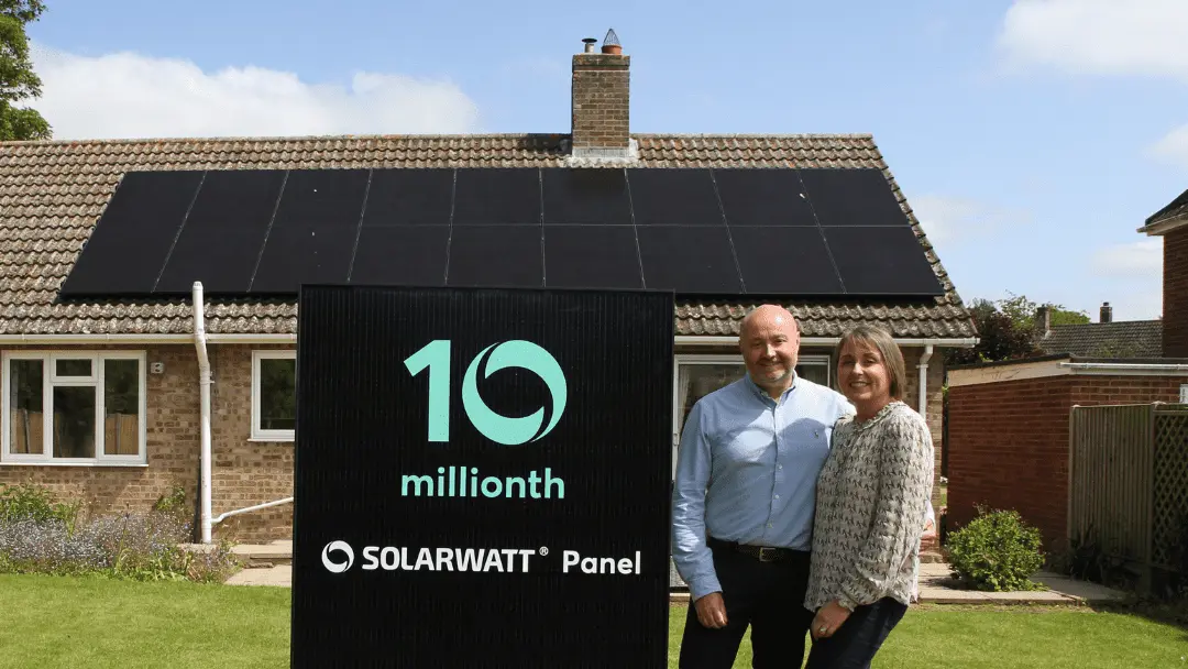 The 10 millionth Solarwatt panel installed in England.